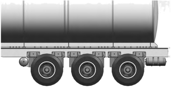 Improved design of fuel tanker trailer with split subframe structure ...